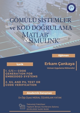 Gömülü Sistemler Ve Kod Doğrulama Matlab&Simulink | Gazi Üniversitesi