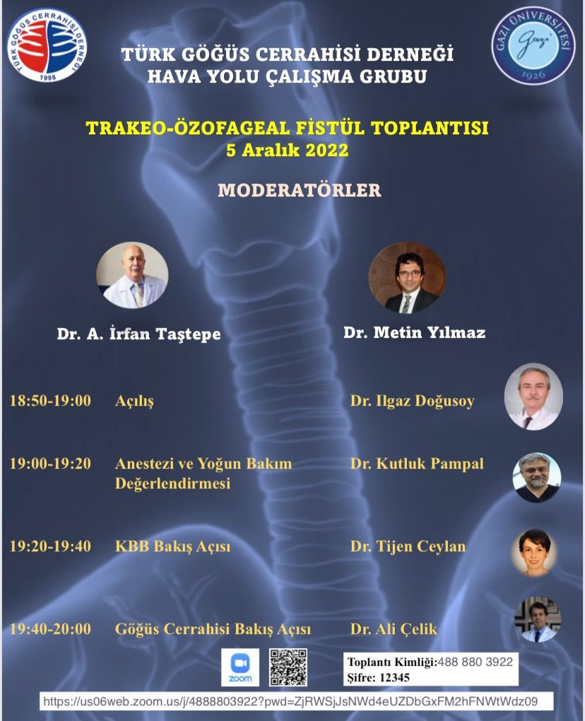 Hava Yolu Çalışma Grubu-Trakeo-Özofageal Fistül Toplantısı (Çevrimiçi-5 ...